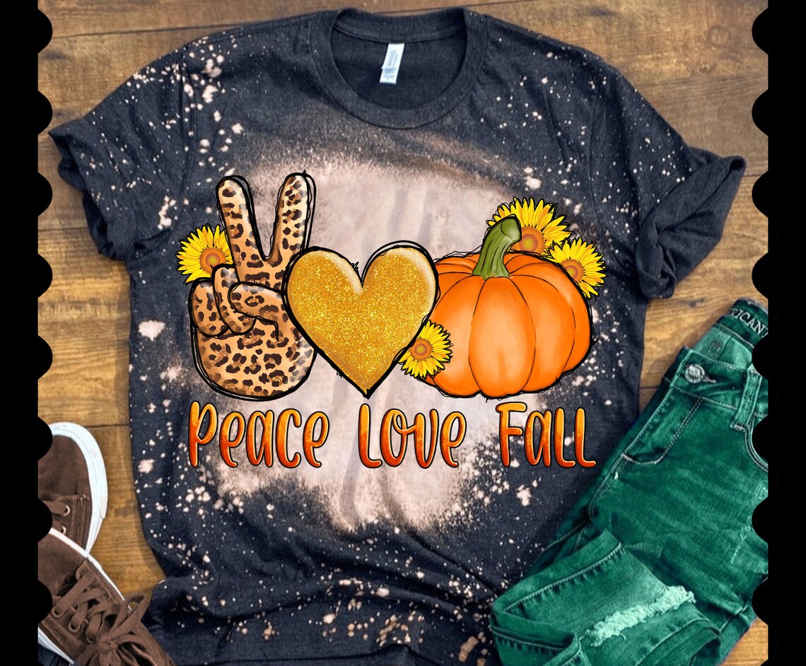 Peace Love Fall Png Sublimation Design Peace Love Fall Png | Etsy
