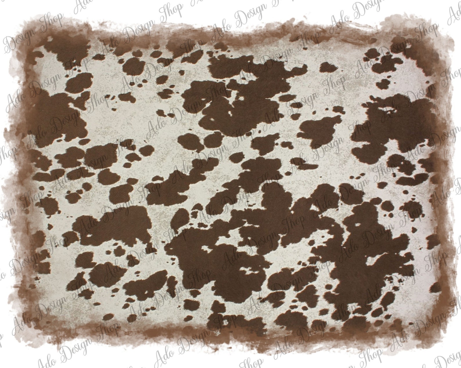 Cowhide Pattern Distressed Background Png Design Bundle, Cowhide Png ...