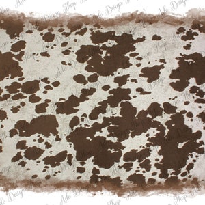Cowhide Pattern Distressed Background Png Design Bundle, Cowhide Png ...