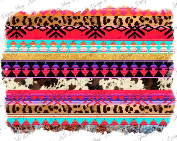 Aztec Western Leopard Distressed Png Background Cowhide - Etsy
