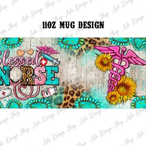 Blessed Nurse With Sunflower and Gemstone 11oz and 15oz Mug Png ...