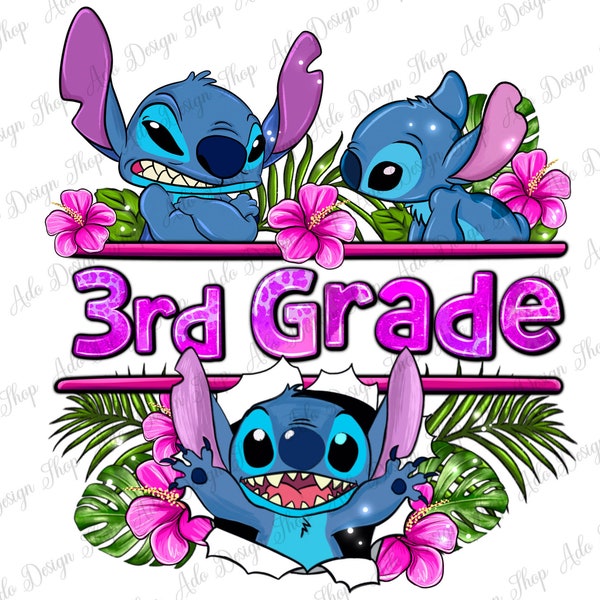 Stitch 3rd Grade Png - Etsy