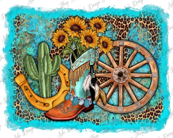 Western Wooden Wheel Distressed Background Png Design Cowboy | Etsy