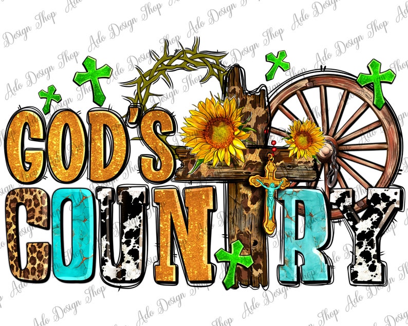 Western God Country Png Sublimation Design Download, Christian Png ...
