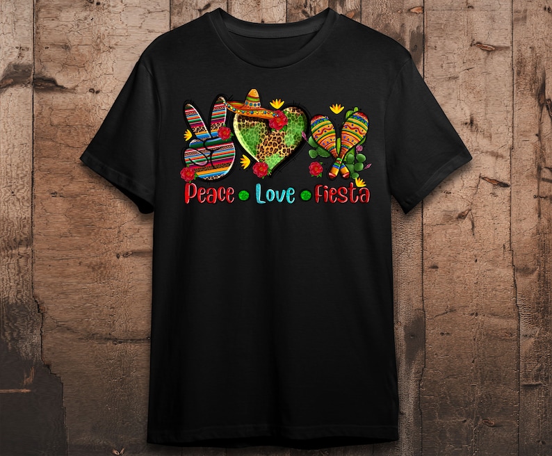 Peace Love Fiesta Png Sublimation Design, Mexican Png, Mexico ...