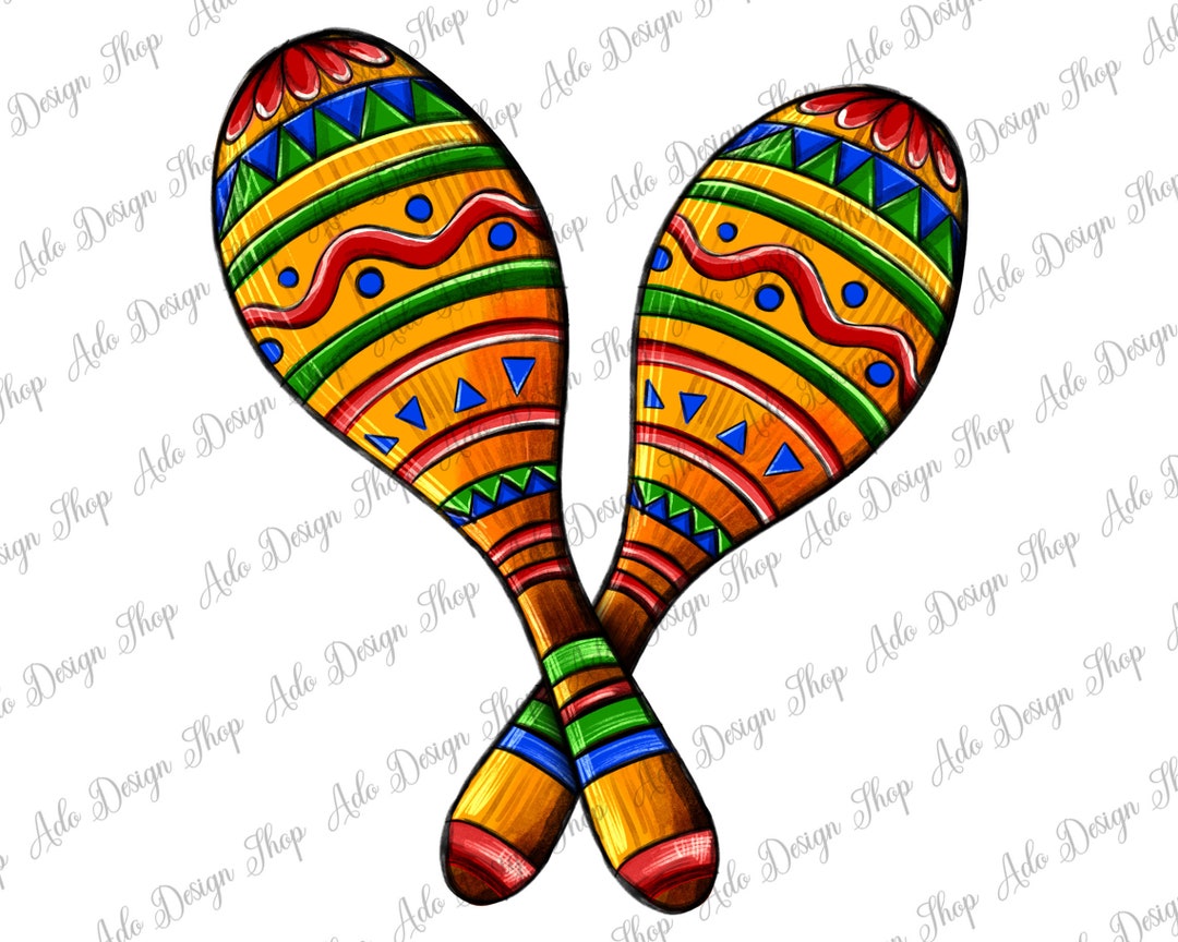 Mexican Maracas Png Sublimation Design, Mexican Maracas Png, Mexican ...