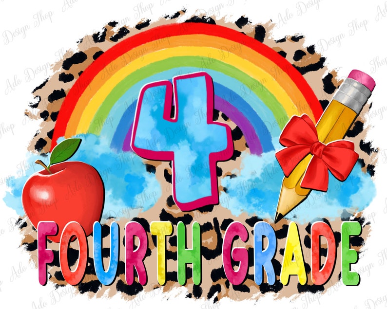 Fourth Grade Png Back to School Sublimation4th Grade Png - Etsy