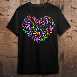 Cancer Ribbon Heart Png Sublimation Design Download, Cancer Awareness ...