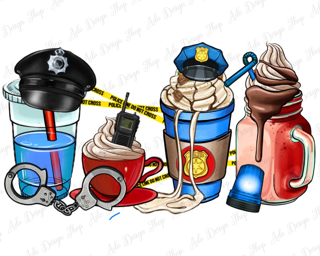 Police Coffee Cups Png Sublimation Design Download, Police Rosette Png ...