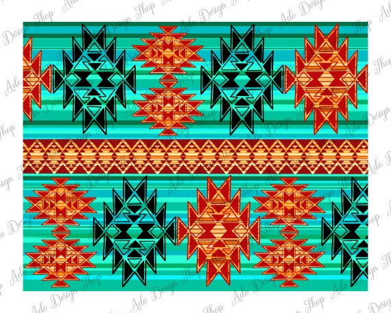 Orange Aztec Pattern Background