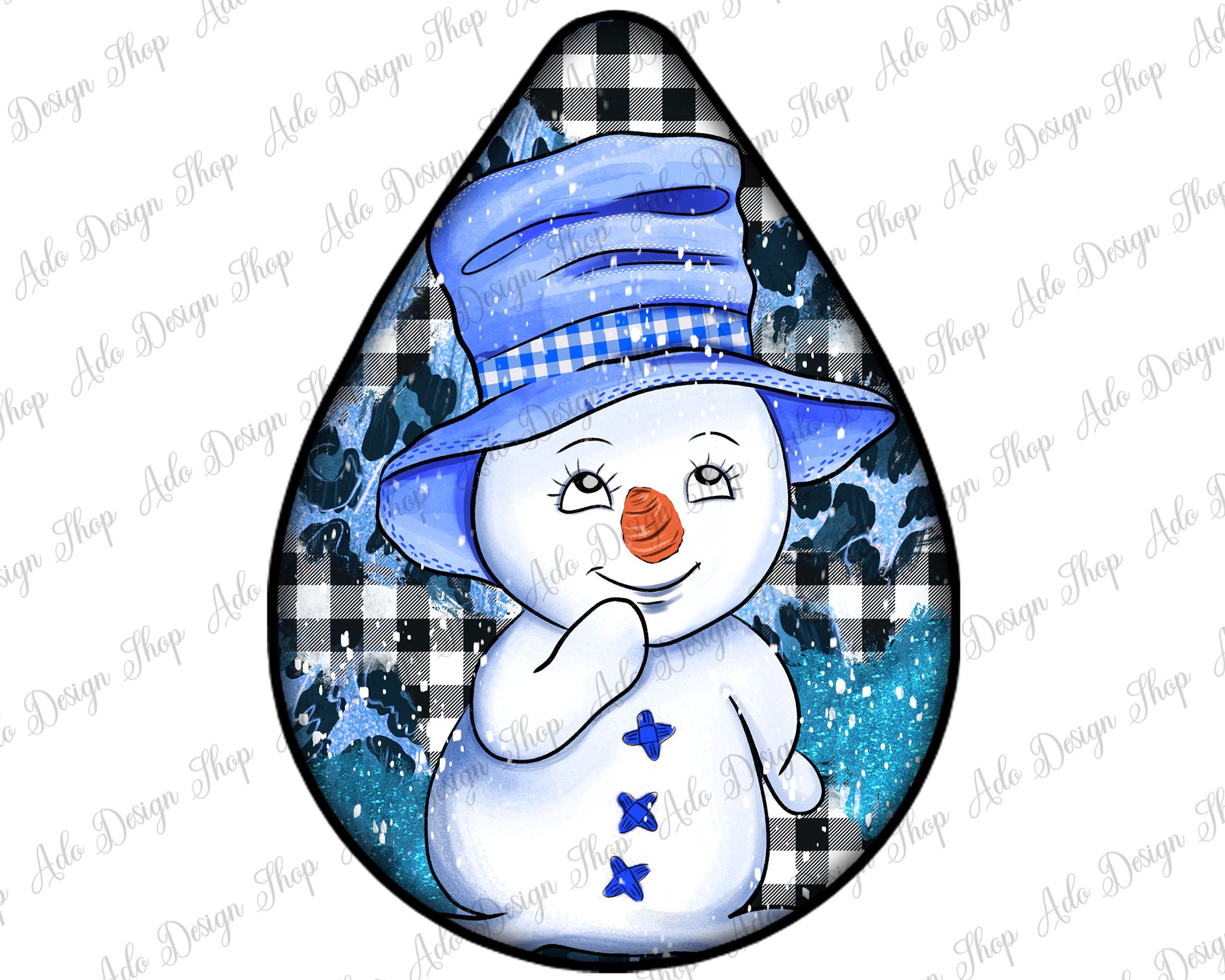 Winter Elements Teardrop Earrings Png Sublimation Design Download ...