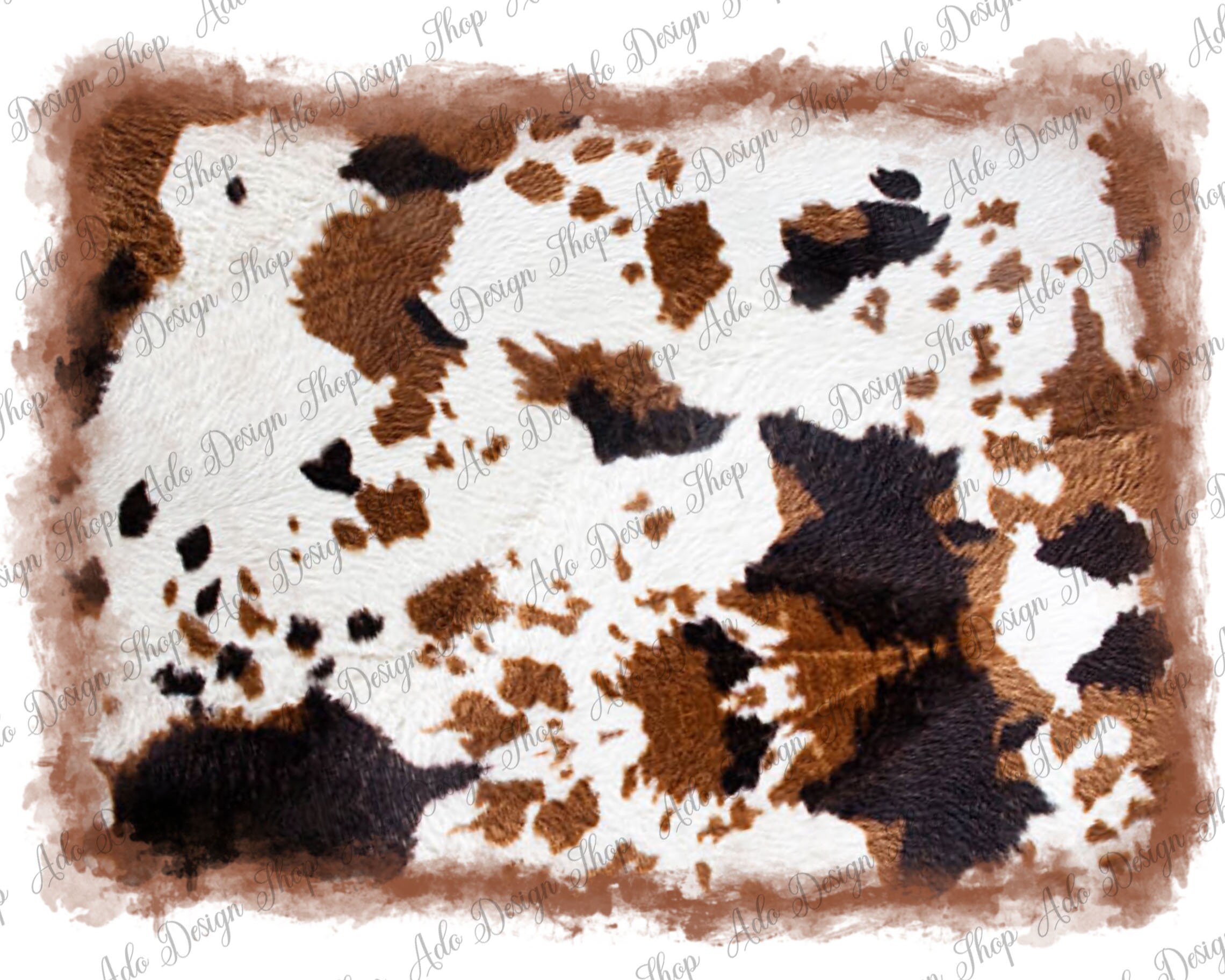Cowhide Pattern Distressed Background Png Design Bundle, Cowhide Png ...