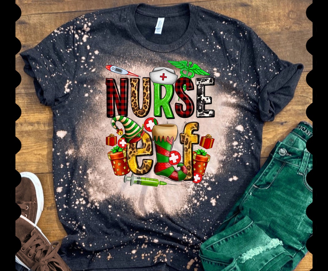 Nurse Elf Png Sublimation Design Merry Christmas Png Nurse - Etsy