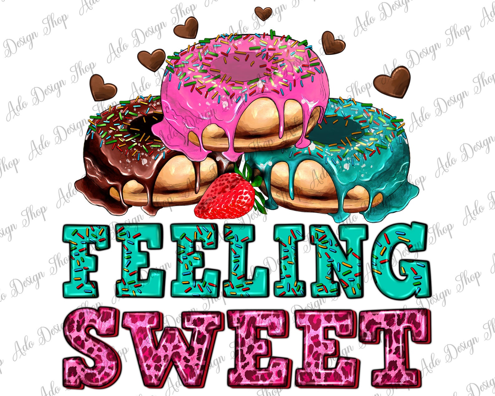 Feeling Sweet Donuts Png Sublimation Design, Donut Panic Png, Bakery ...