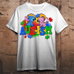 Autism Stitch With Lilo Png Sublimation Design Download, Autism ...