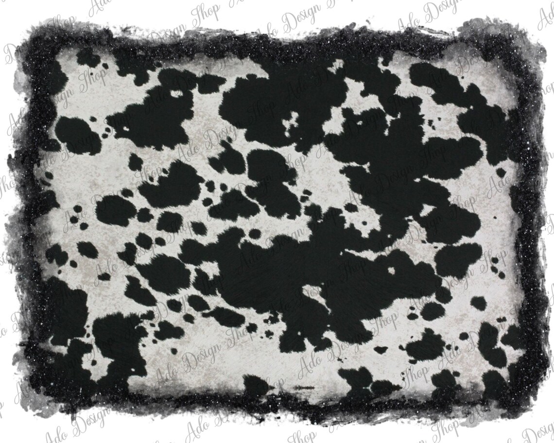 Cowhide Pattern Distressed Background Png Design Bundle, Cowhide Png ...