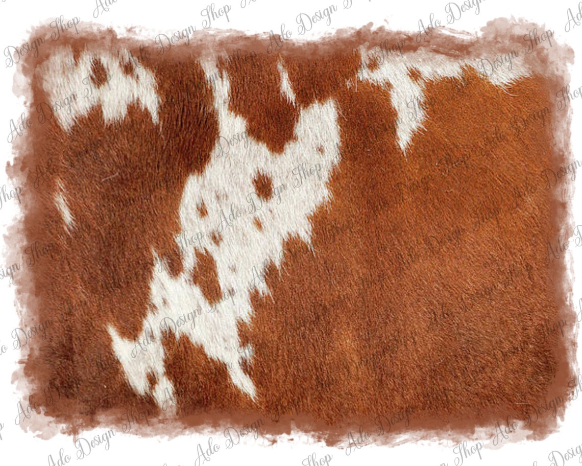 Cowhide Pattern Distressed Background Png Design Bundle, Cowhide Png ...