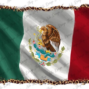 Leopard Mexico Flag Png Sublimation,mexico Flag Png,mexico Leopard ...