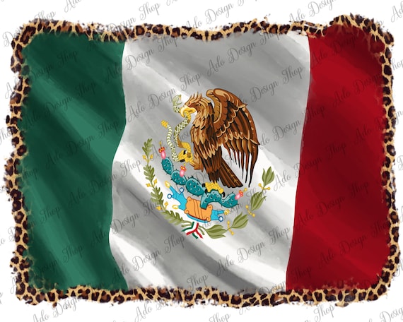 Leopard Mexico Flag Png Sublimationmexico Flag Pngmexico | Etsy