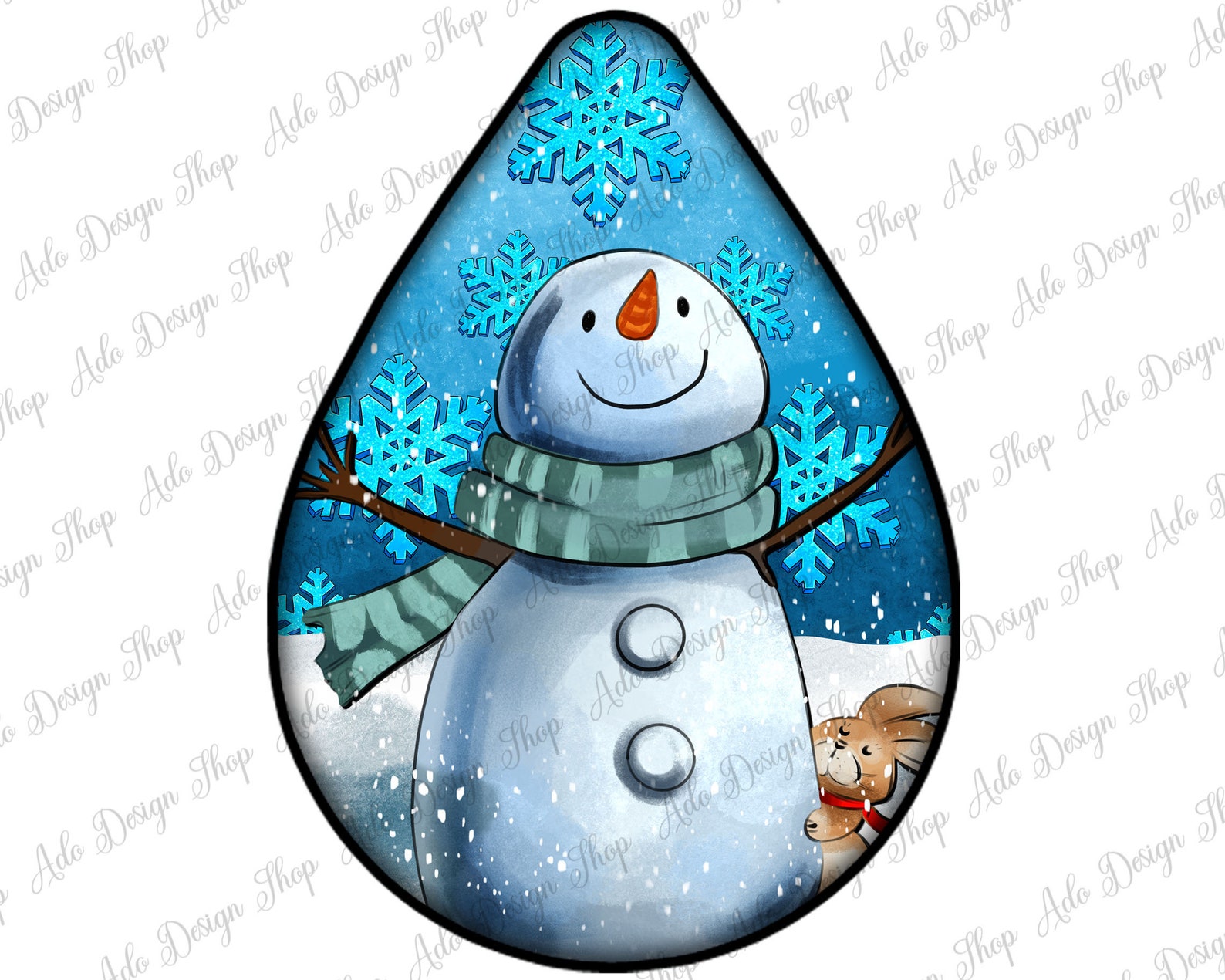 Winter Elements Teardrop Earrings Png Sublimation Design Download ...