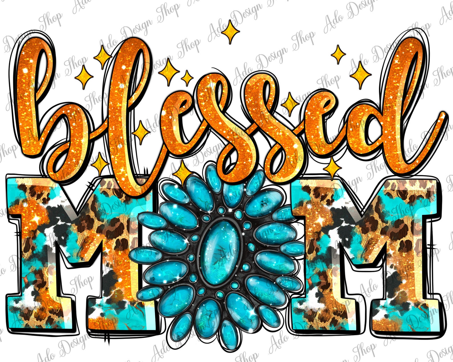 Blessed Mom With Gemstone Png Sublimation Design Download, Christian ...