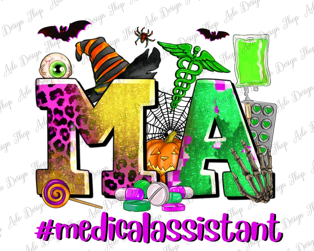 Halloween MA Medical Assistant Png Sublimation Design Download, Happy ...