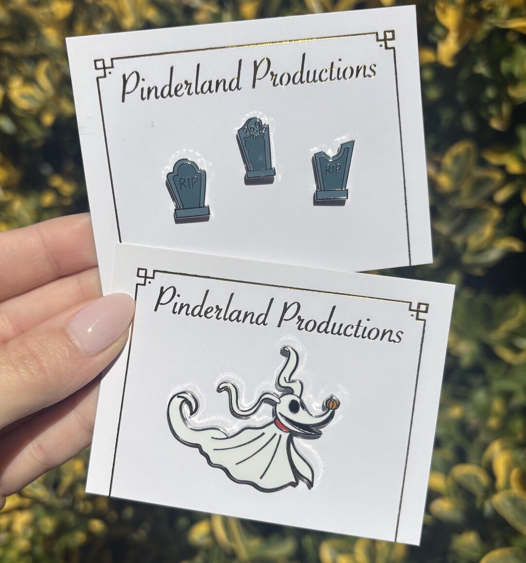 Nightmare Mini Pins: Ghost Dog Zero & Headstone Set - Etsy