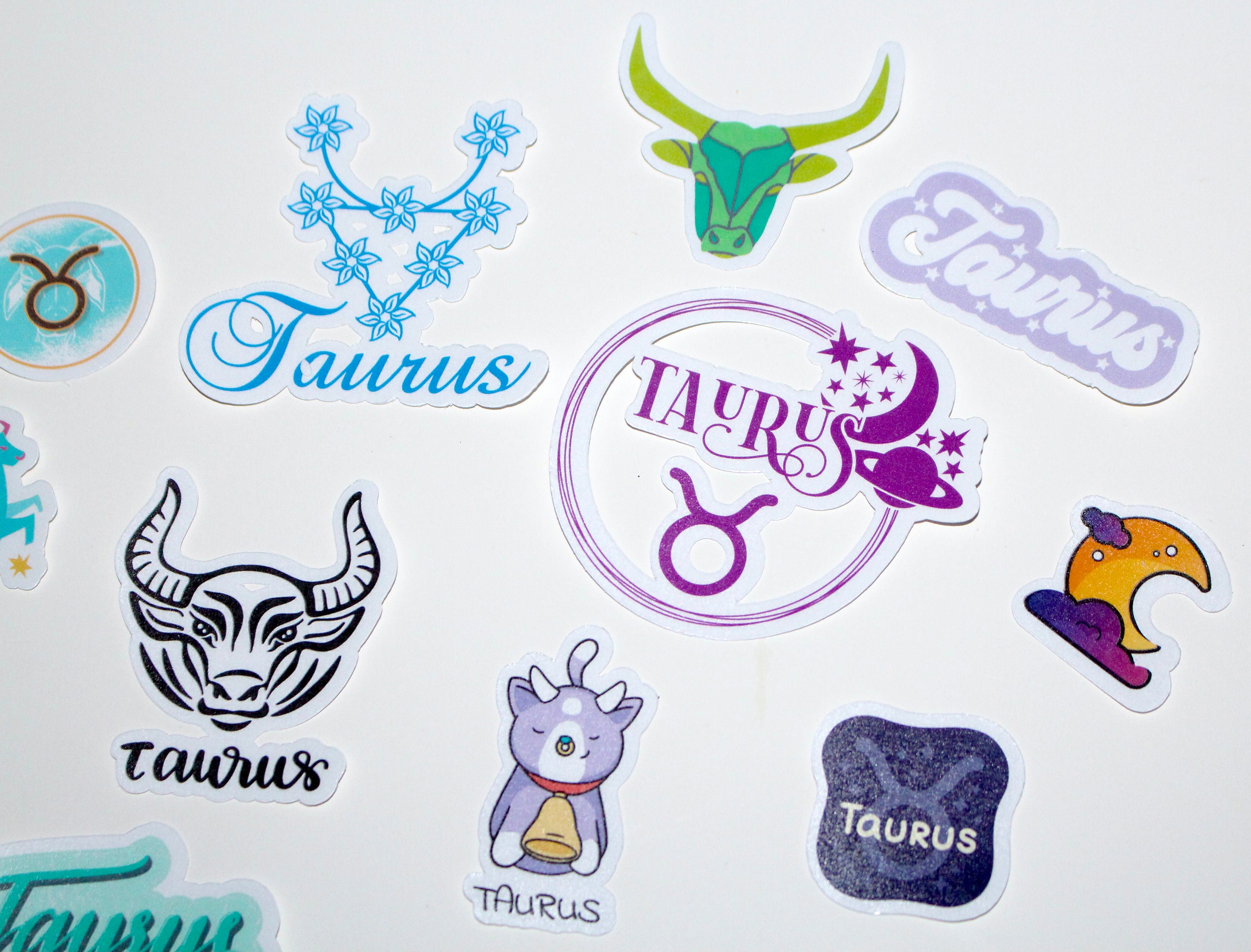 Taurus sticker pack taurus stickers zodiac sticker zodiac | Etsy