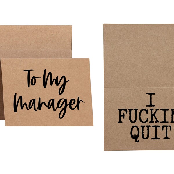 I Quit Card - Etsy