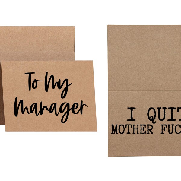 I Quit Card - Etsy