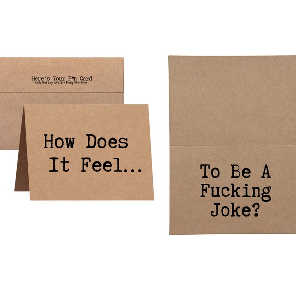 Profanity Card - Etsy
