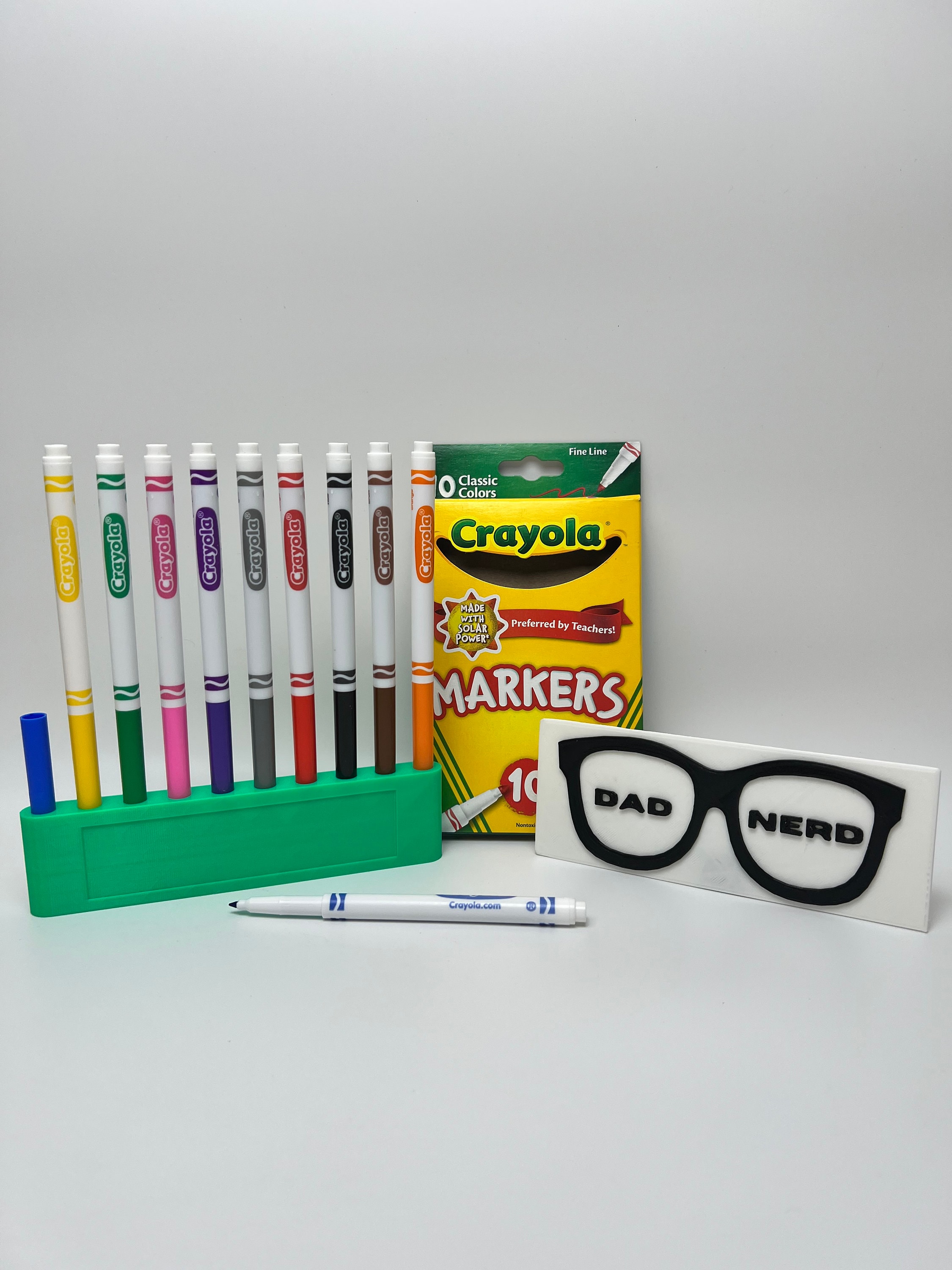Personalized or Plain Marker Cap Holder for Small Fine Line Crayola ...
