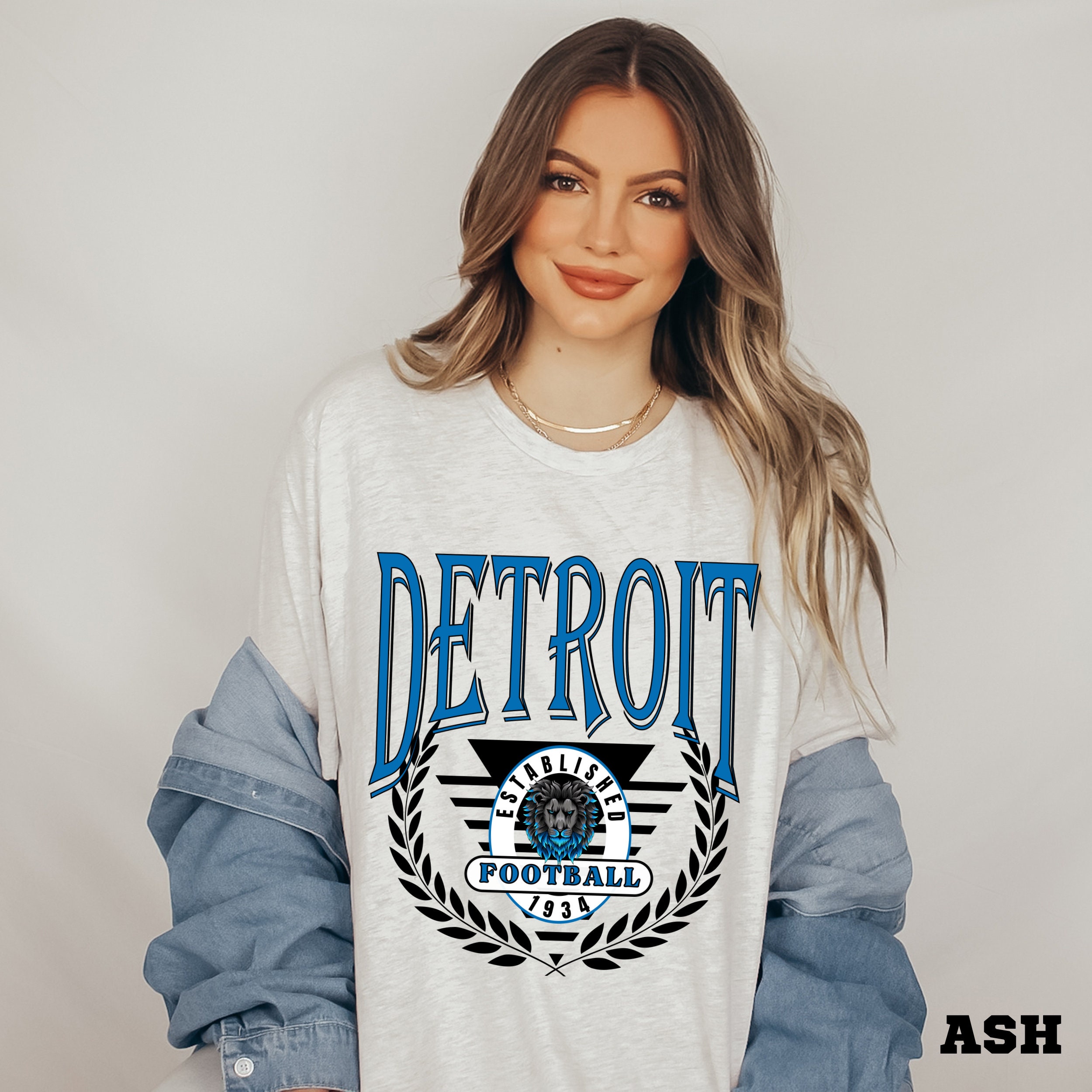 Vintage Detroit Football Shirt Retro Detroit Football Tshirt - Etsy