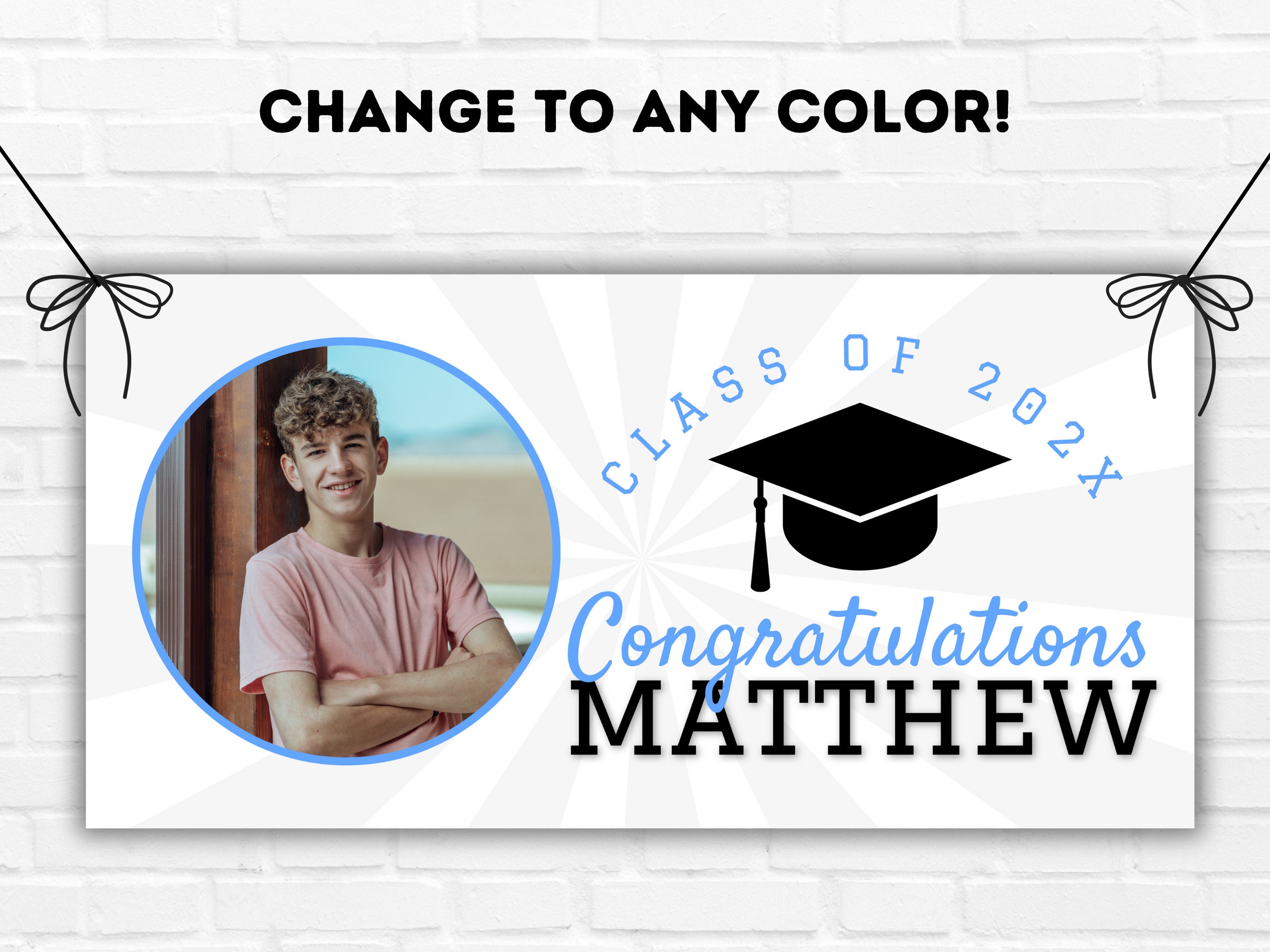 Editable Graduation Banner: High School or College (digital Download ...