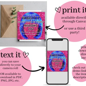 Wig Party Invitation Template - Let's Get Wiggity Invitation - Wig ...