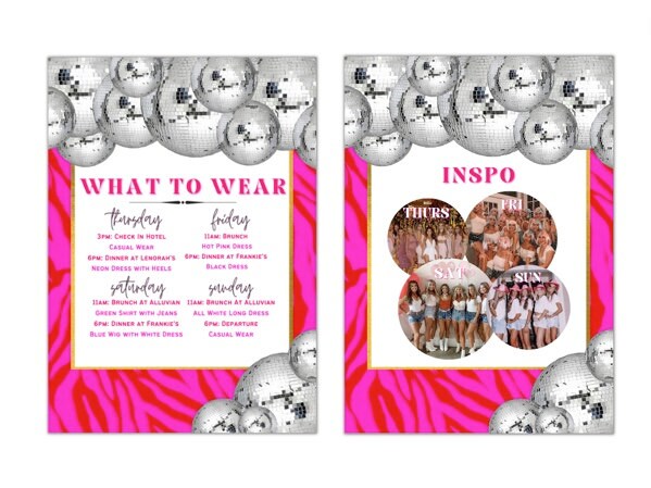 Editable Miami Beach Invitation and Itinerary, Miami Beach Bachelorette ...