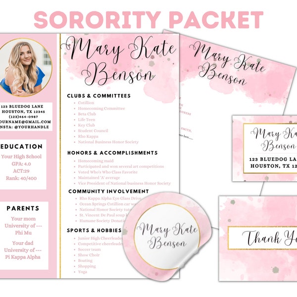 Preppy Thank You Stickers - Etsy