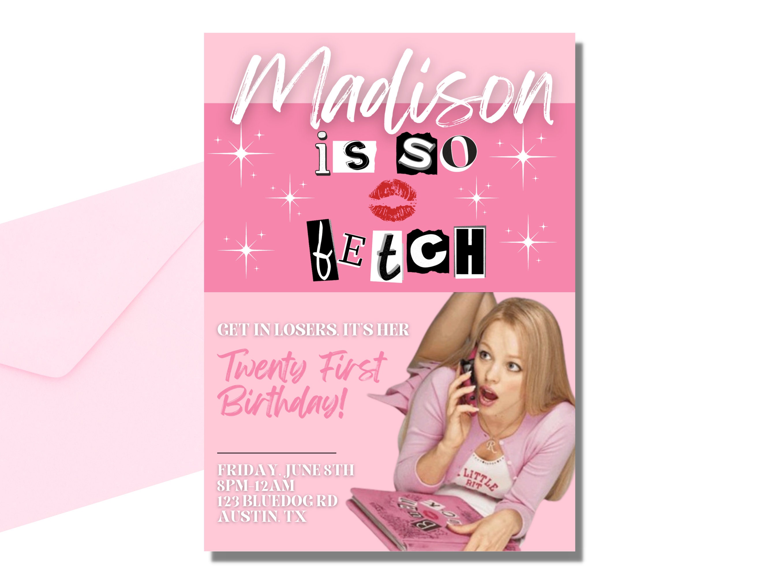 Mean Girls Party Invitation Mean Girls Birthday Invitation - Etsy