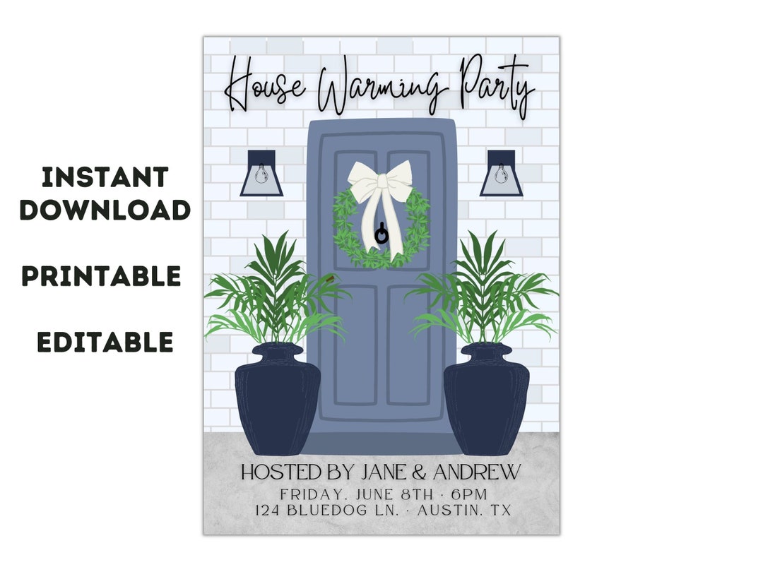 Editable House Warming Invitation - House Warming Party, Modern ...