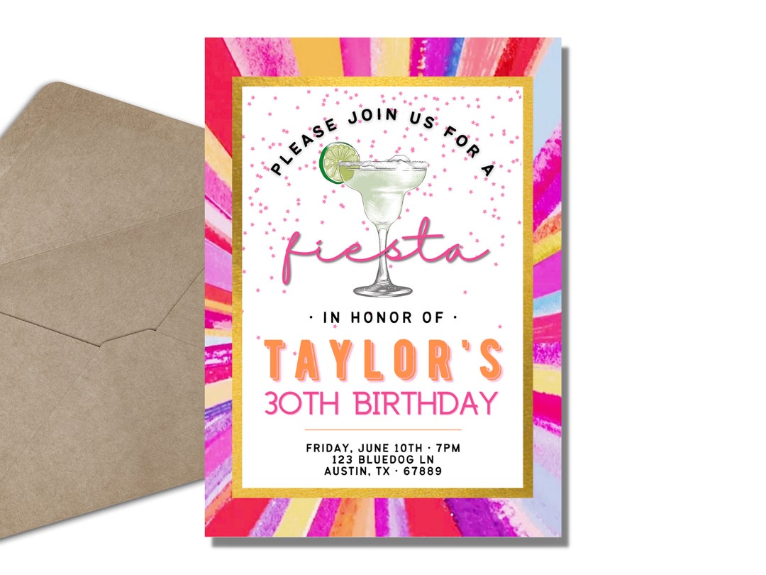 Fiesta Digital Invitation - Editable and Printable Invitation for Cinco ...