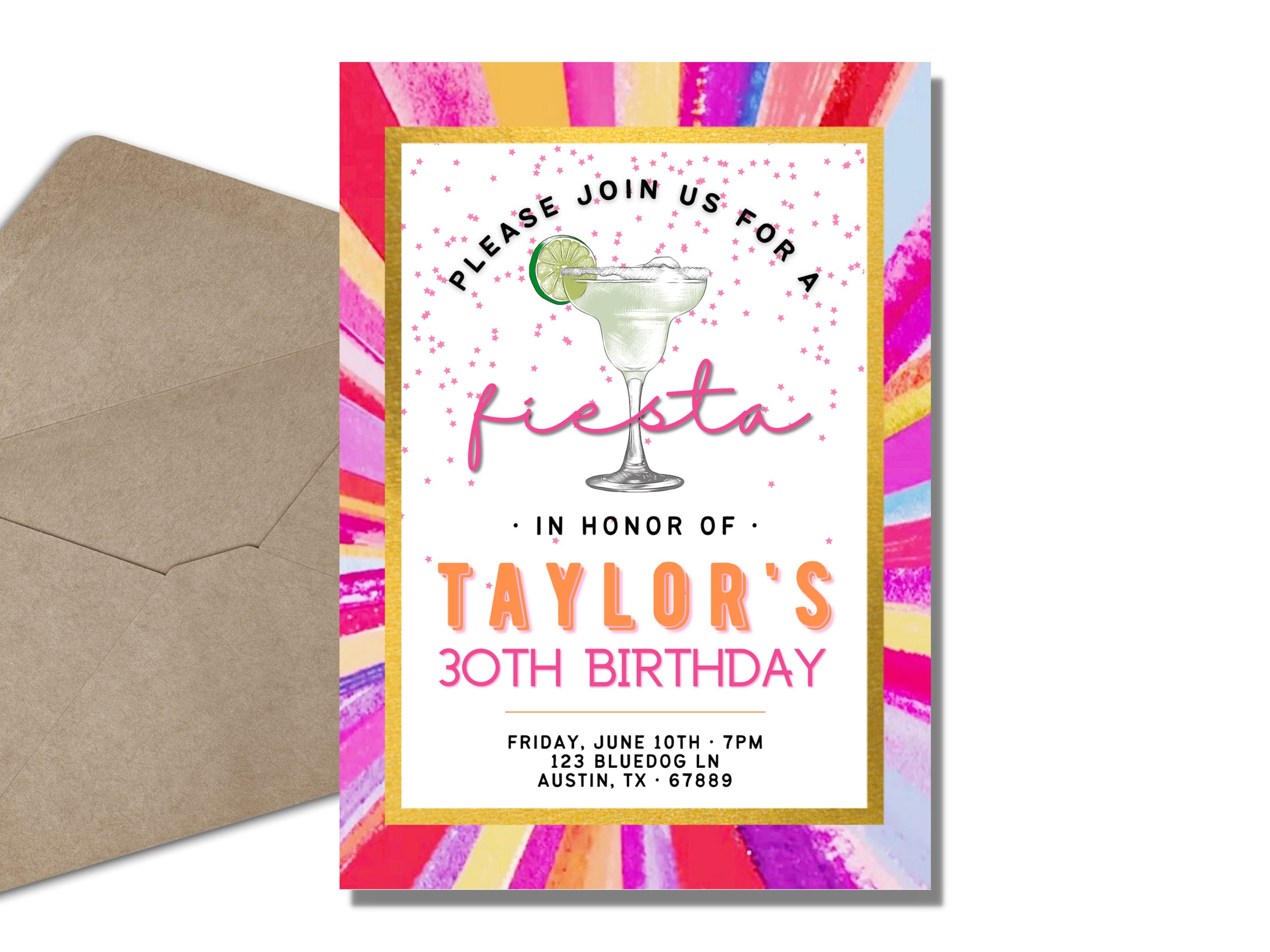 Fiesta Digital Invitation Editable and Printable Invitation - Etsy