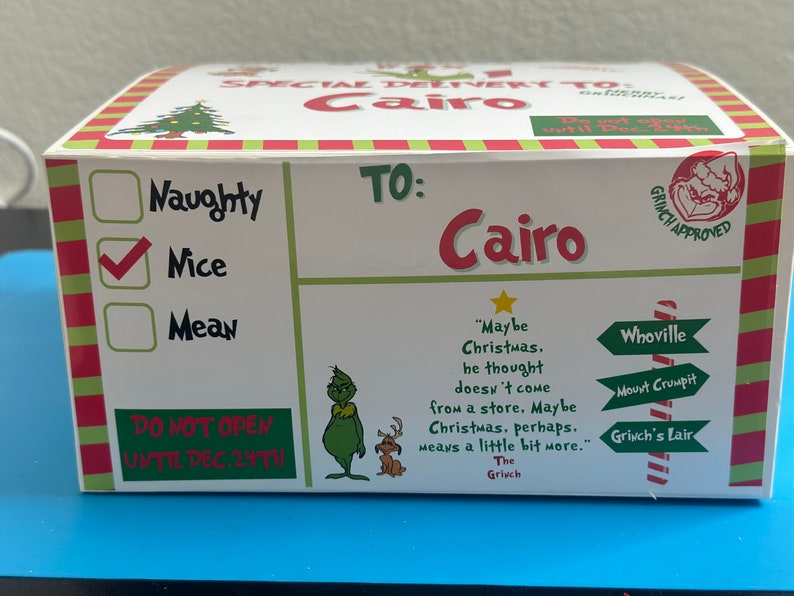 Grinchmas Boxes Grinchmas Eve Boxes Grinchmas Presents Grinch Boxes - Etsy