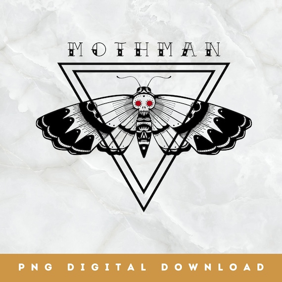 Mothman PNG Sublimation Designs Downloads Halloween - Etsy