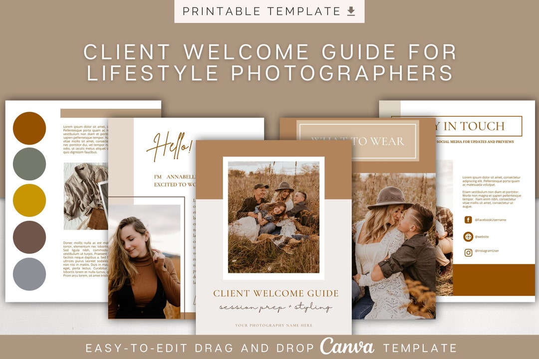 Canva Photographer Template | Style Guide for Photographers | What to ...