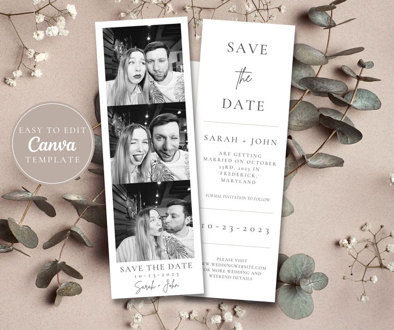 Modern Minimal Save The Date Template Save The Date With Etsy