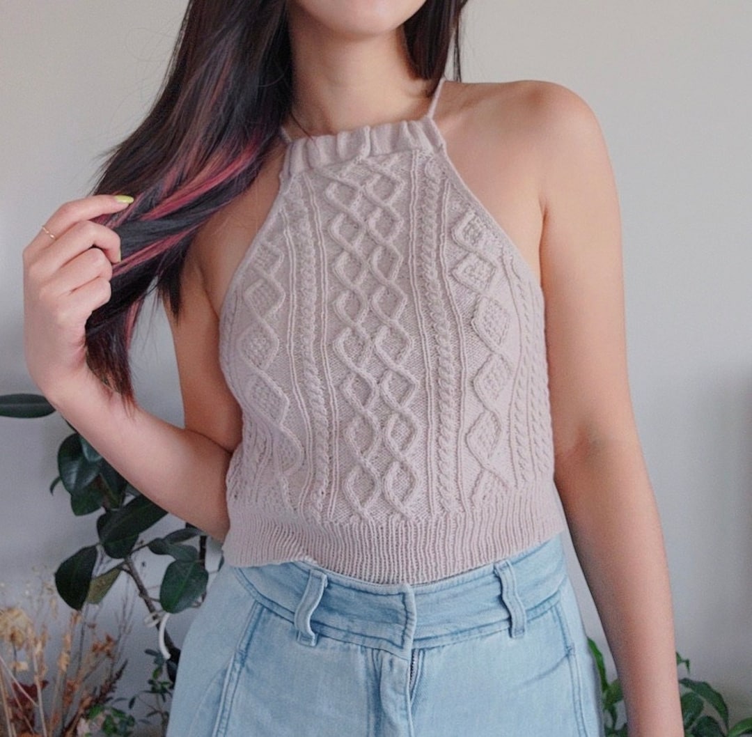 Another Cable Halter - Knitting Pattern - Etsy