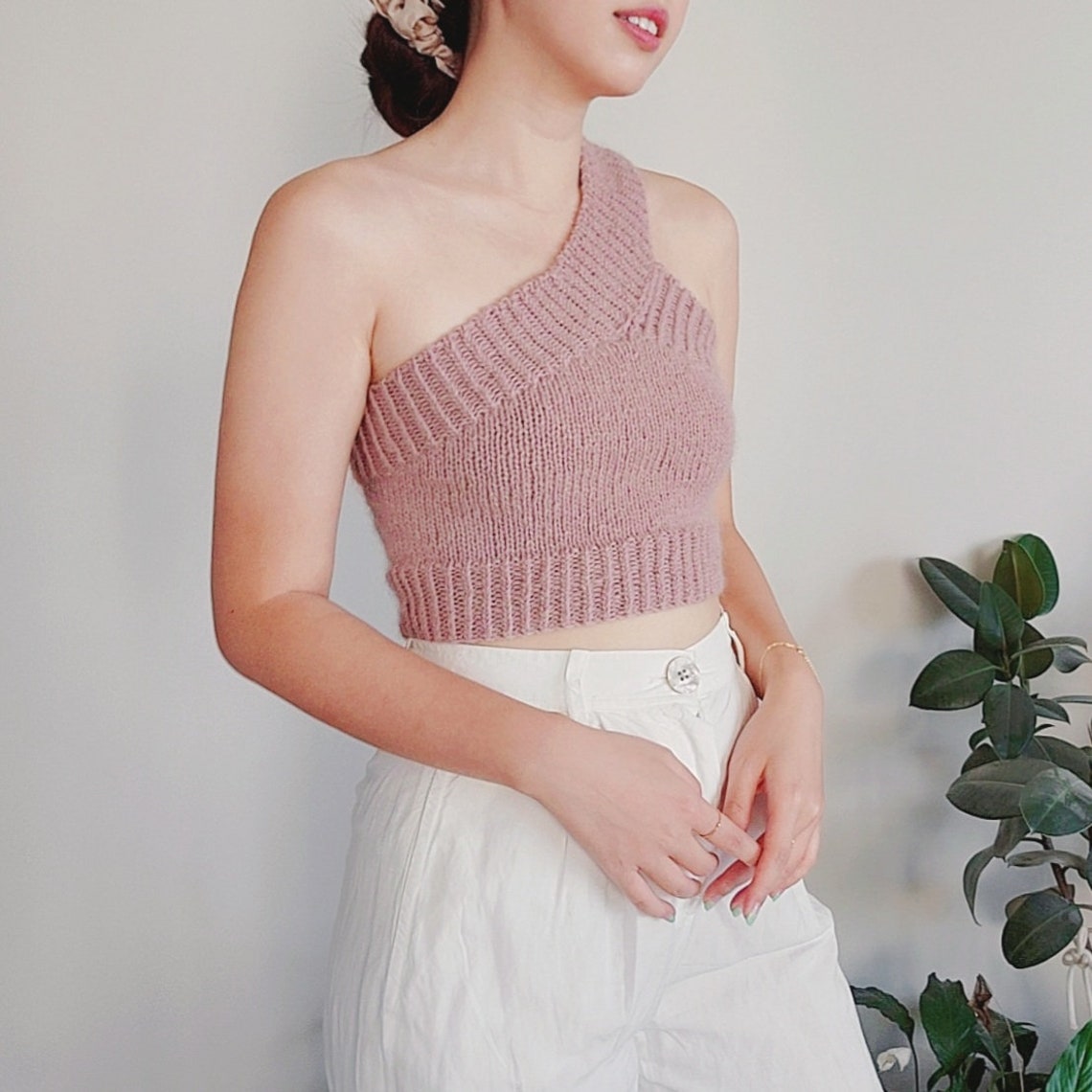 Another One Shoulder Top Knitting Pattern - Etsy
