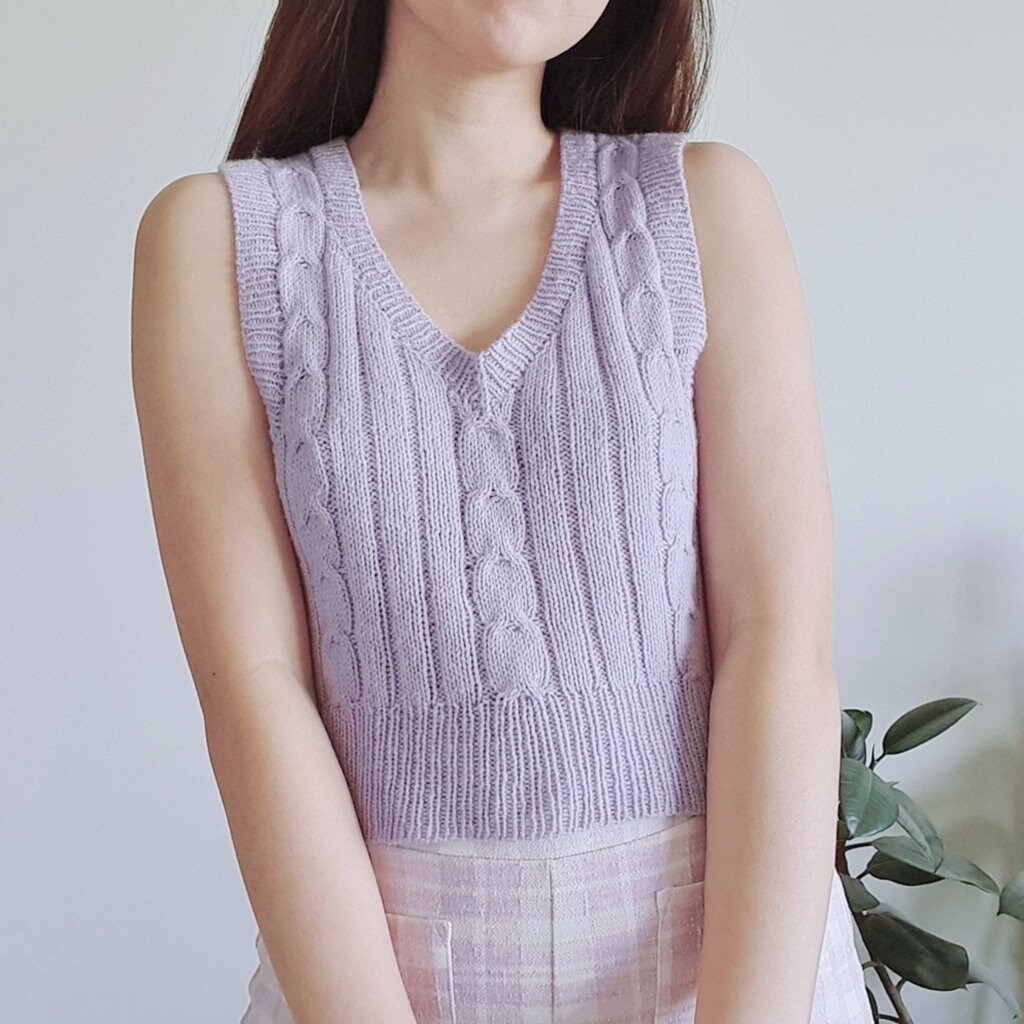 Another Cable Vest Knitting Pattern | Etsy