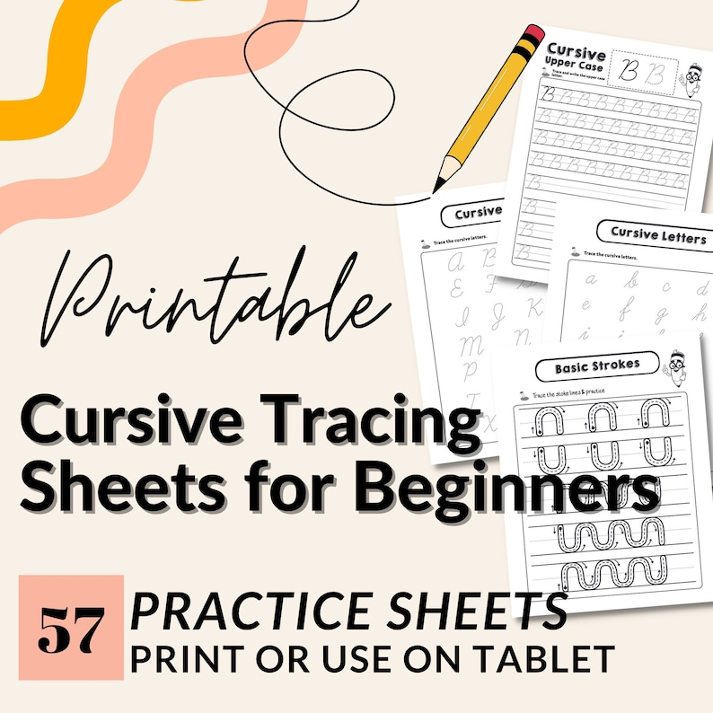 Cursive Letter Tracing Printable Work Sheets for Beginners Cursive ...