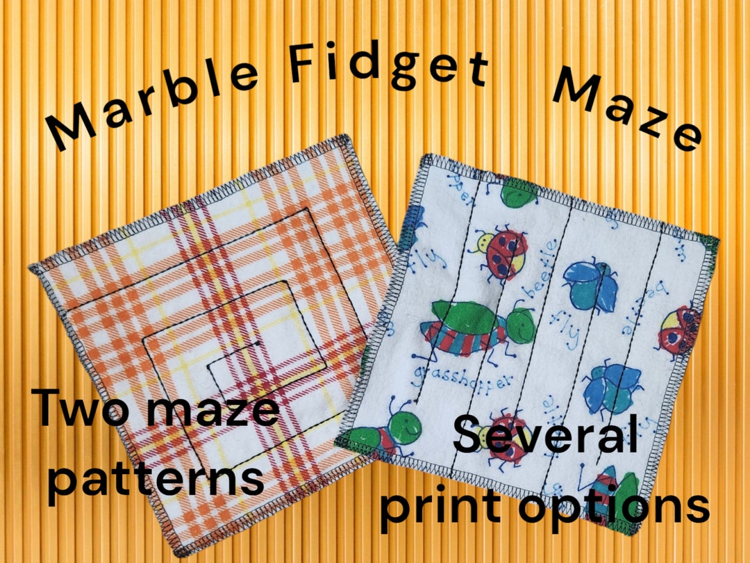 Quiet Fidget Cloth, Marble Maze Sensory Toy, 6x6 in 15.2x15.2 Cm ...